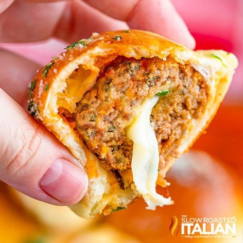 Cheesy Meatball Bombs - The Slow Roasted Italian