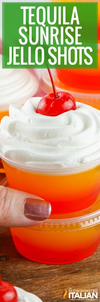 Tequila Sunrise Jello Shots - The Slow Roasted Italian