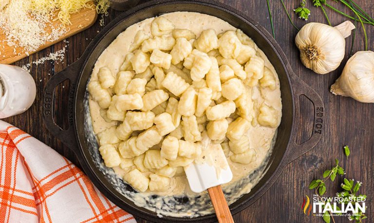 Cheesy Skillet Gnocchi - The Slow Roasted Italian