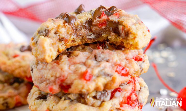 Cherry Chocolate Chip Cookies (Maraschino Cherries) - The Slow Roasted ...