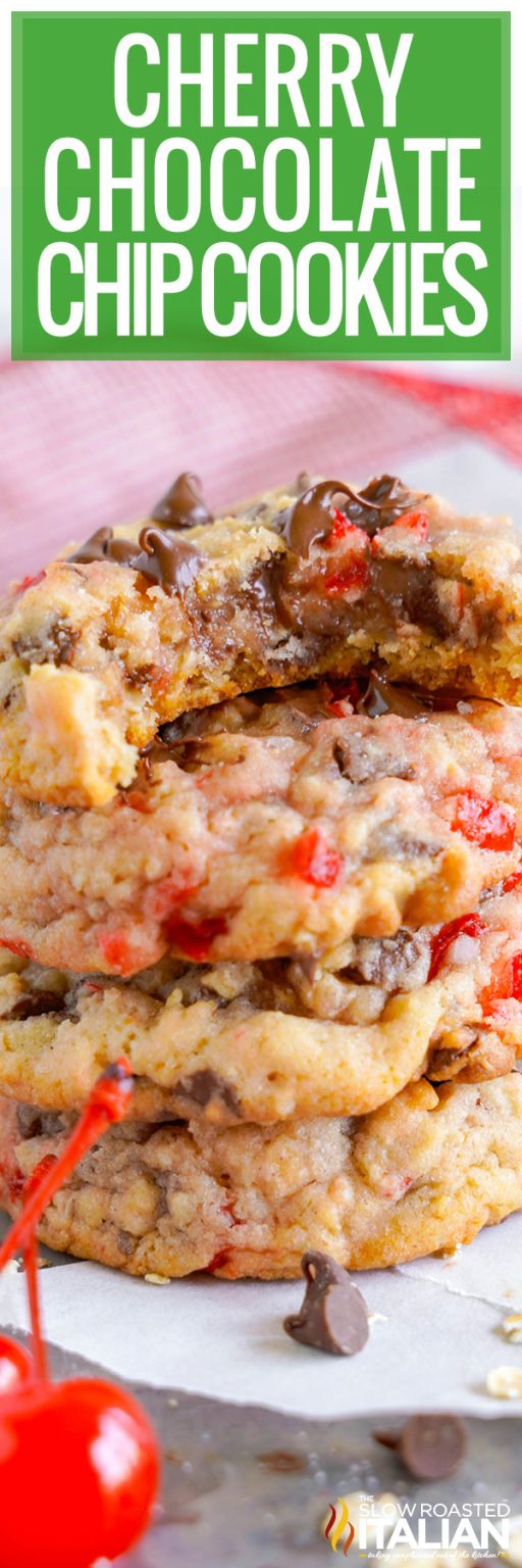 Cherry Chocolate Chip Cookies (Maraschino Cherries) - The Slow Roasted ...