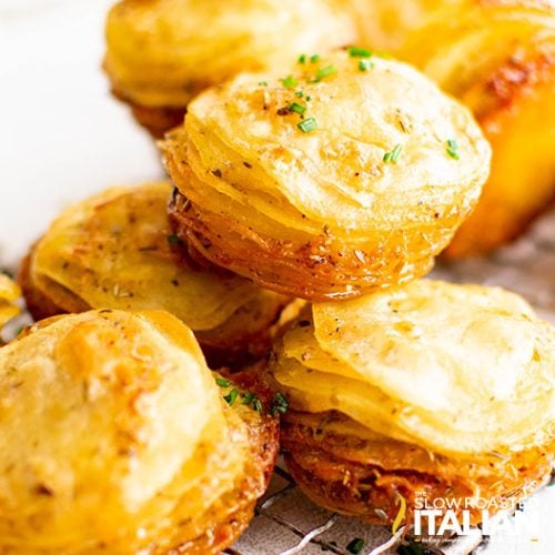 Crispy Potato Stacks (Garlic Parmesan Herb Recipe) - The Slow Roasted ...
