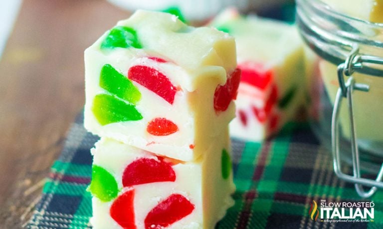 Easy Gumdrop Candy Fudge (4-Ingredient Recipe) - The Slow Roasted Italian