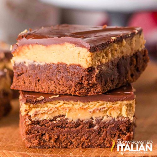 Easy Buckeye Brownies Recipe (Chocolate Peanut Butter) - TSRI