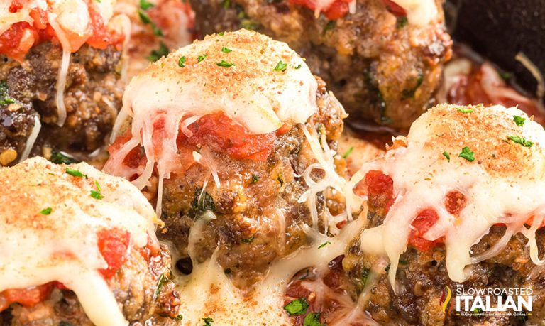 Copycat Olive Garden Meatballs Parmesan - The Slow Roasted Italian