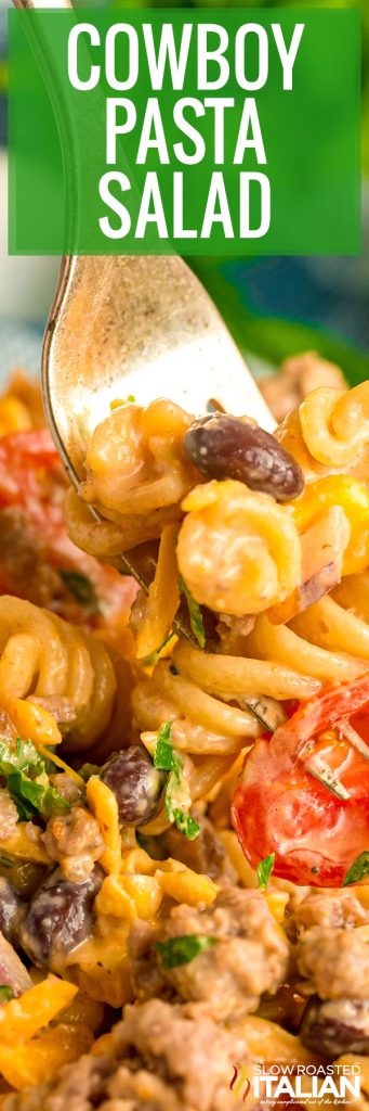 Best Loaded Cowboy Pasta Salad Recipe - The Slow Roasted Italian