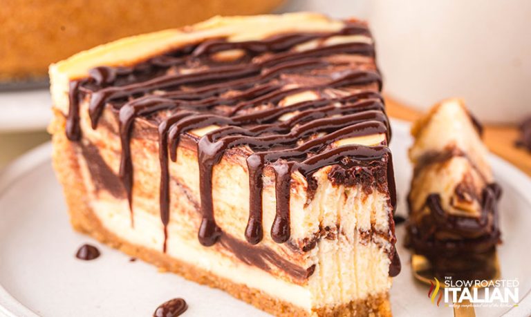 Chocolate Swirl Cheesecake - The Slow Roasted Italian