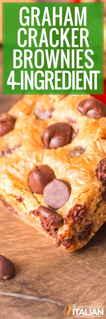 Graham Cracker Brownies (4-Ingredient Recipe) - The Slow Roasted Italian