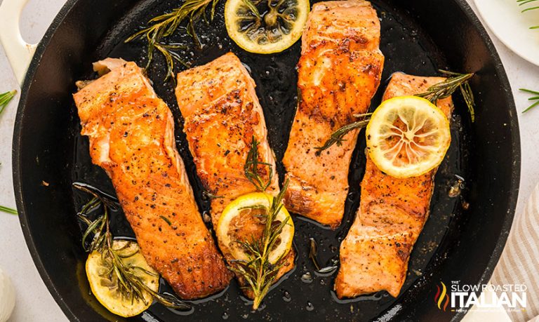Cast Iron Skillet Salmon - The Slow Roasted Italian