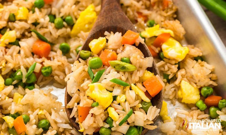 Easy Sheet Pan Fried Rice - The Slow Roasted Italian