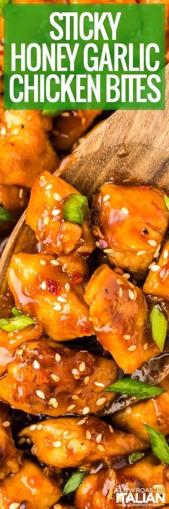 Sticky Honey Garlic Chicken Bites - The Slow Roasted Italian